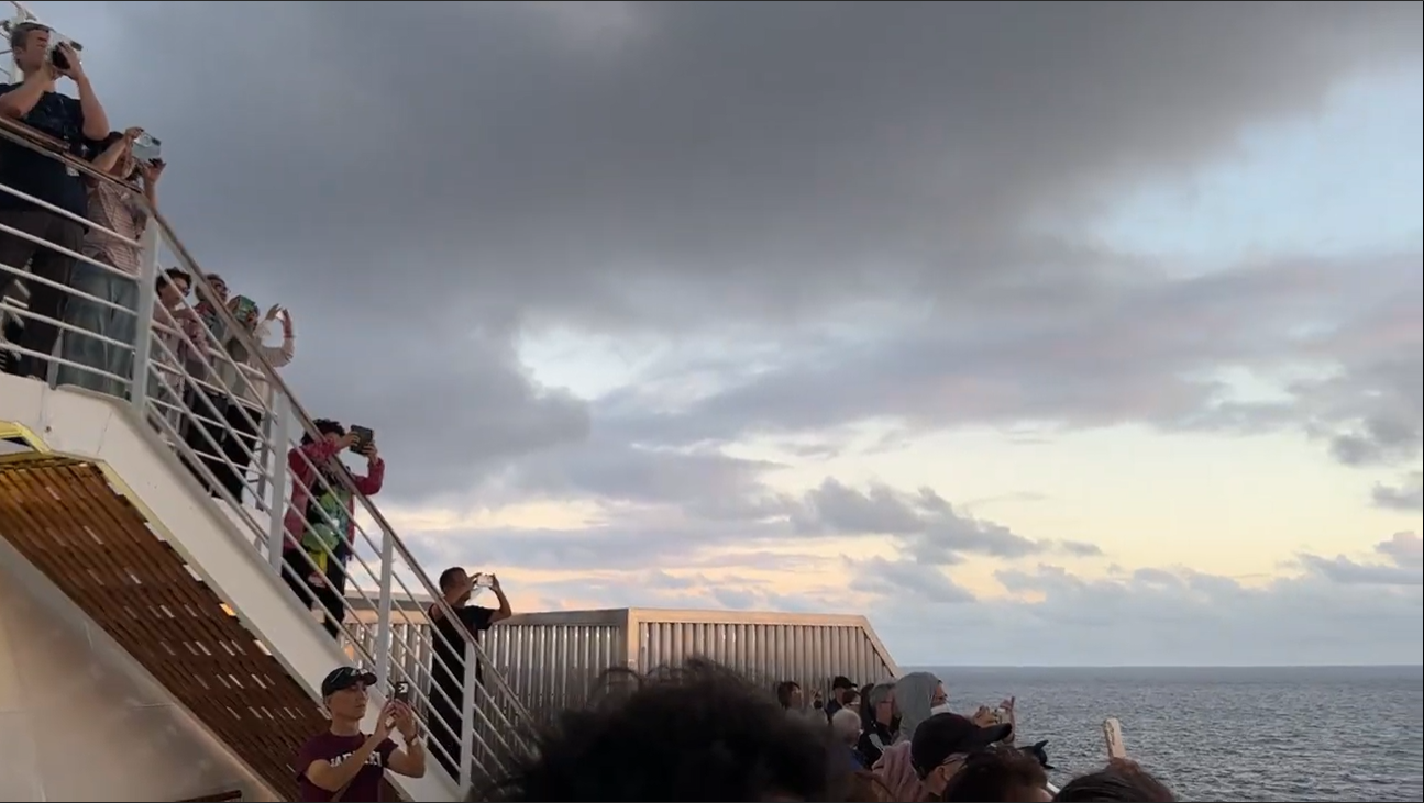 A Special First Sunrise | PEACE BOAT Around the world Cruise